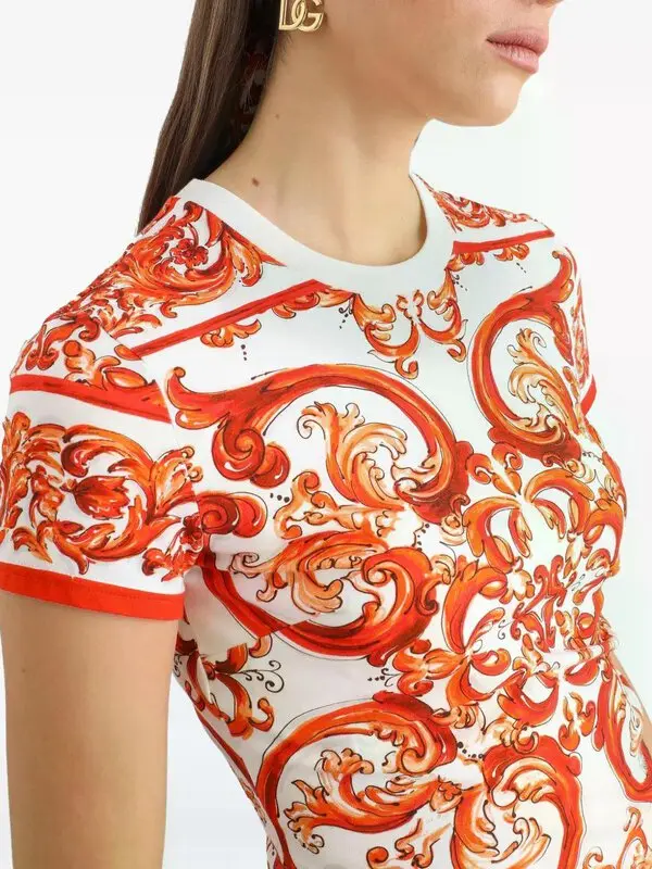 Dolce & Gabbana Majolica Print Jersey T-shirt