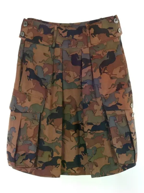 Hermès Horse Motif Silk Skirt