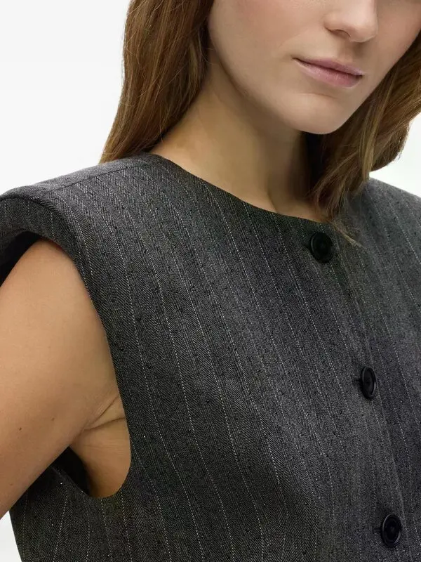 Karl Lagerfeld Pinstripe Tailored Waistcoat