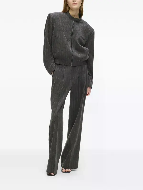 Karl Lagerfeld Melange Pinstripe Tailored Trousers