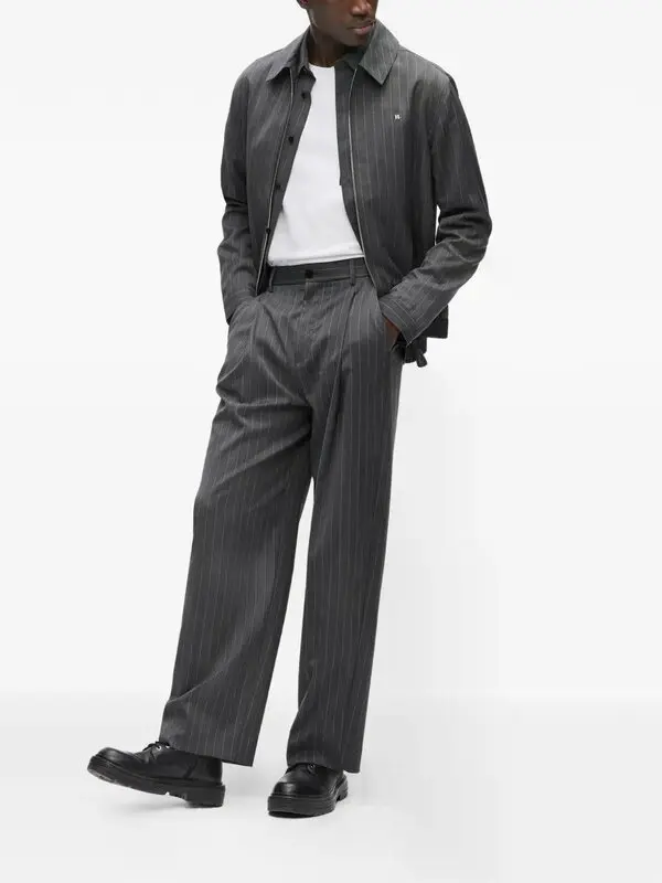 Karl Lagerfeld Logo-plaque Pinstripe Overshirt