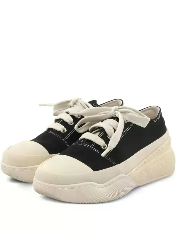 Stella McCartney Canvas Lace-up Sneakers - Black