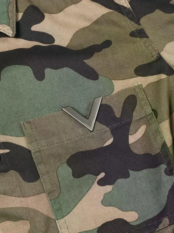Valentino Garavani Camouflage Print Cotton Jacket