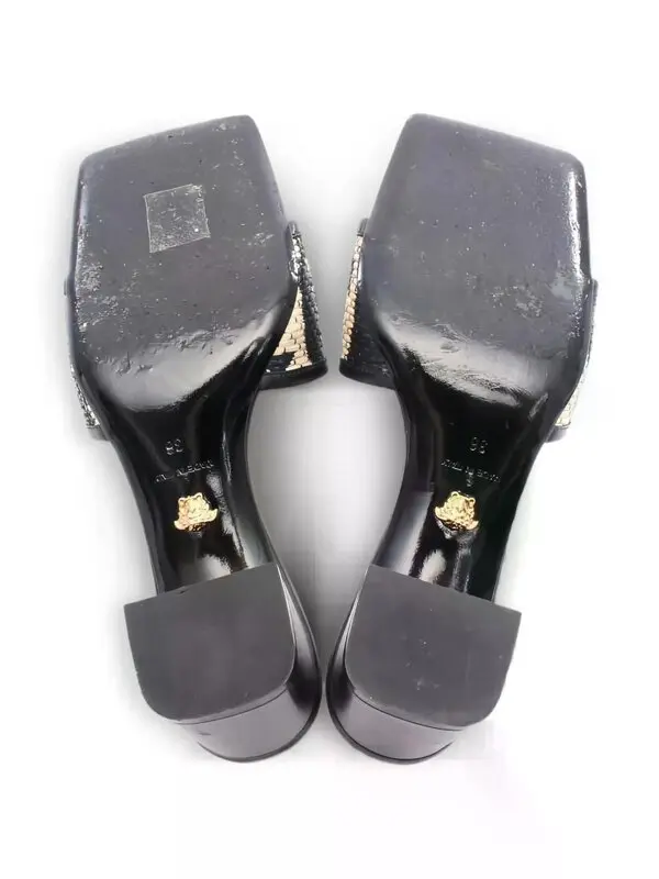 Versace Logo Fabric Sandals