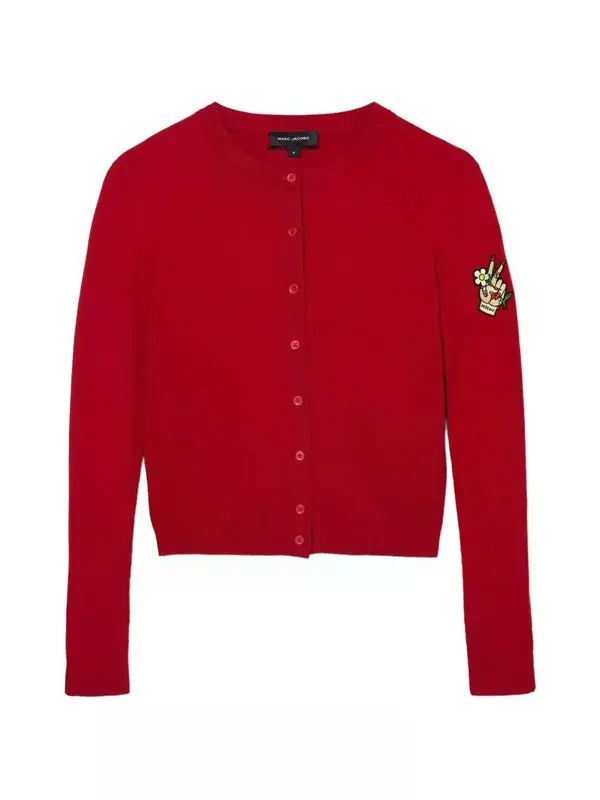 Marc Jacobs Tattoo-appliqué Cardigan - Red