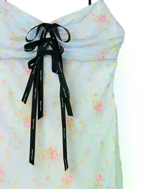 Marc Jacobs Floral Print Mini Dress - Blue