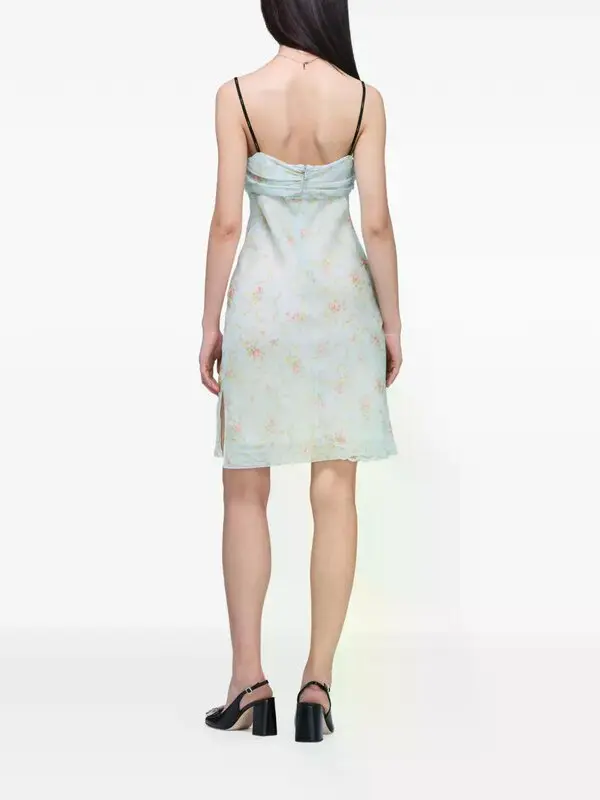 Marc Jacobs Floral Print Mini Dress - Blue