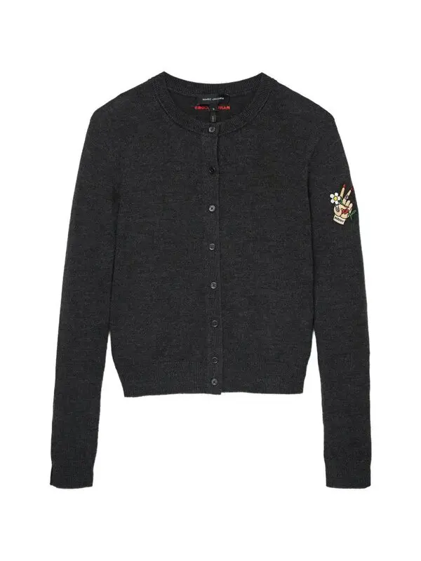 Marc Jacobs Appliqué Cardigan - Grey