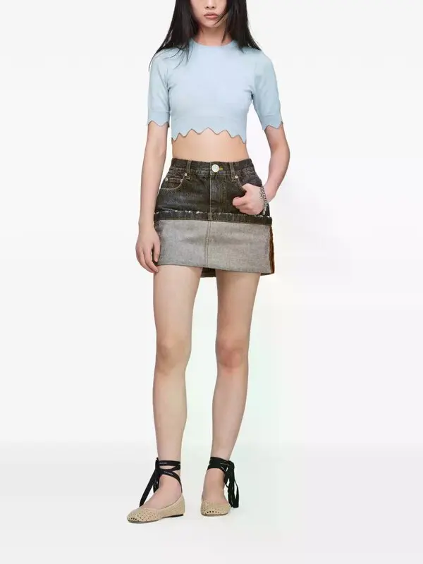Marc Jacobs Daisy Scalloped Cropped Sweater