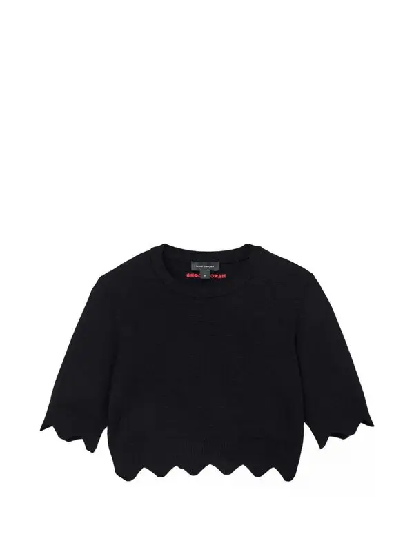 Marc Jacobs Cropped Knitted Top - Black