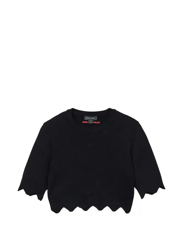 Marc Jacobs Cropped Knitted Top - Black