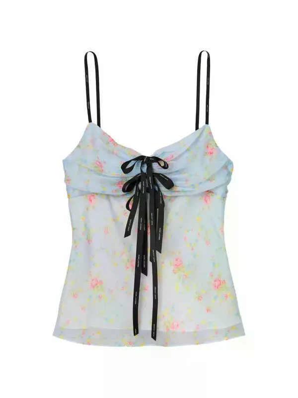 Marc Jacobs Blurred Floral Bow Top