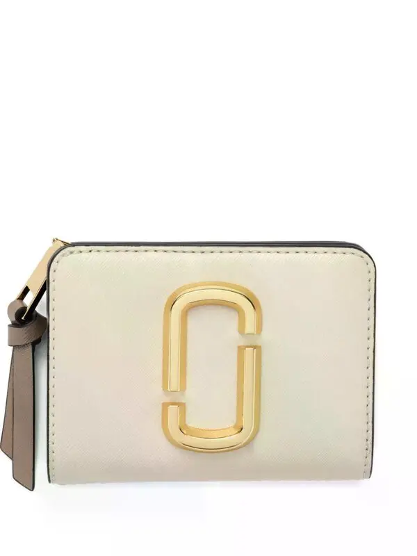 Marc Jacobs The Snapshot J-marc Saffiano Leather Wallet - Neutrals