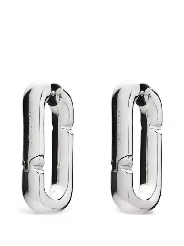 Marc Jacobs The Pop J Marc Hoop Earrings - Silver