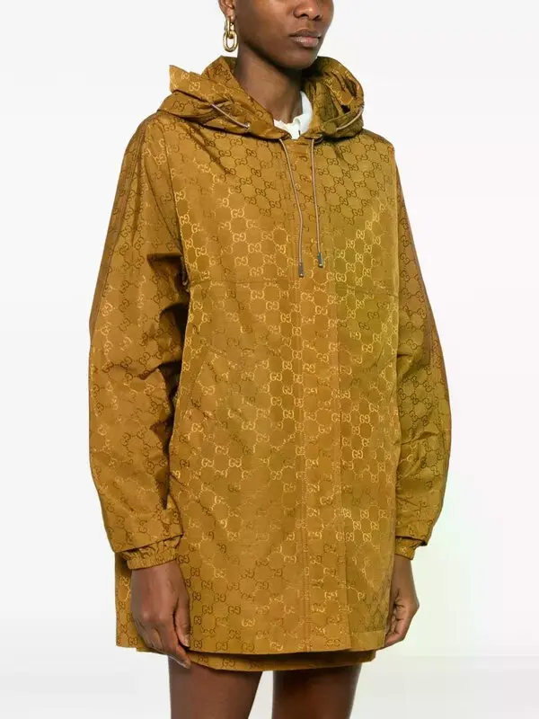 Gucci Logo Pattern Hooded Jacket