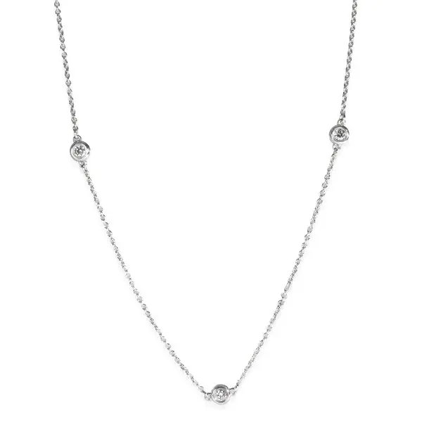 Tiffany & Co. Elsa Peretti Sterling Silver Diamond The Yard Necklace - Sterling_silver