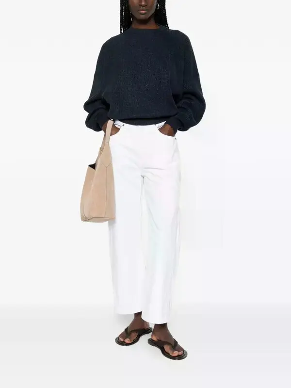 Brunello Cucinelli Metallic Ribbed Knit Sweater