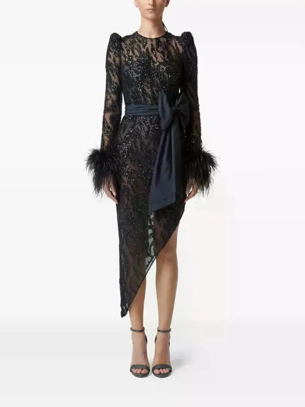 GATTINOLLI BY MARWAN Sequin-embroidered Midi Dress