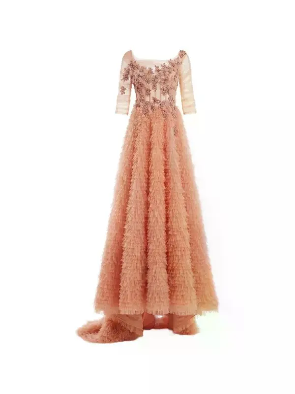 GATTINOLLI BY MARWAN Naila Gown Dress - Orange