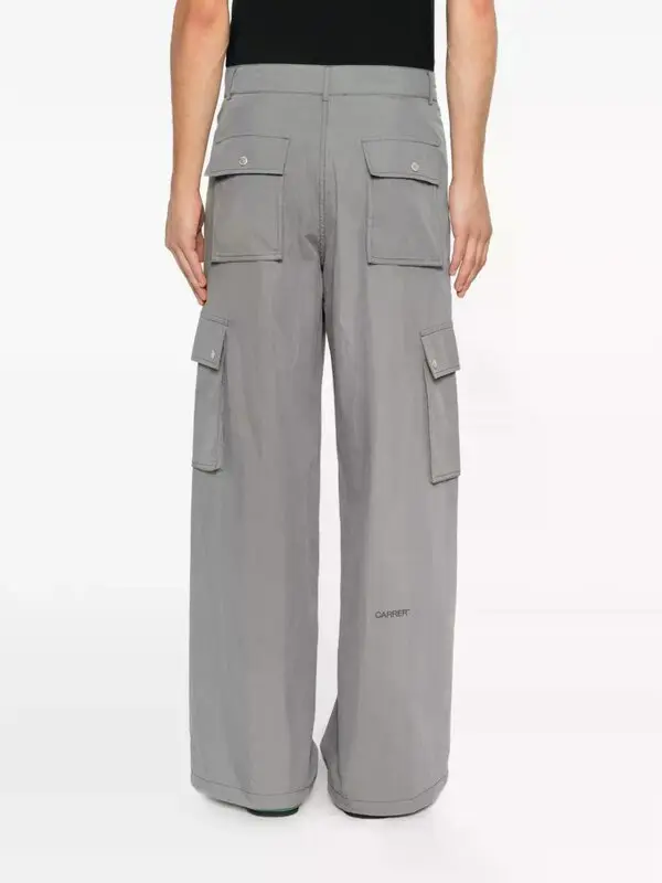 CARRER Vera Logo Print Wide-leg Cargo Pants