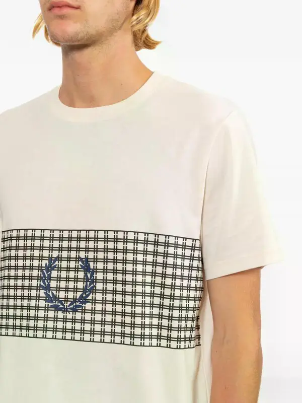 Fred Perry Check Laurel T-shirt