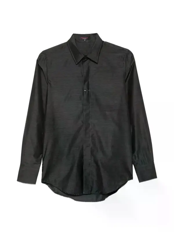 Barbara Bui Long-sleeve Shirt With Pierced Detail - Grey