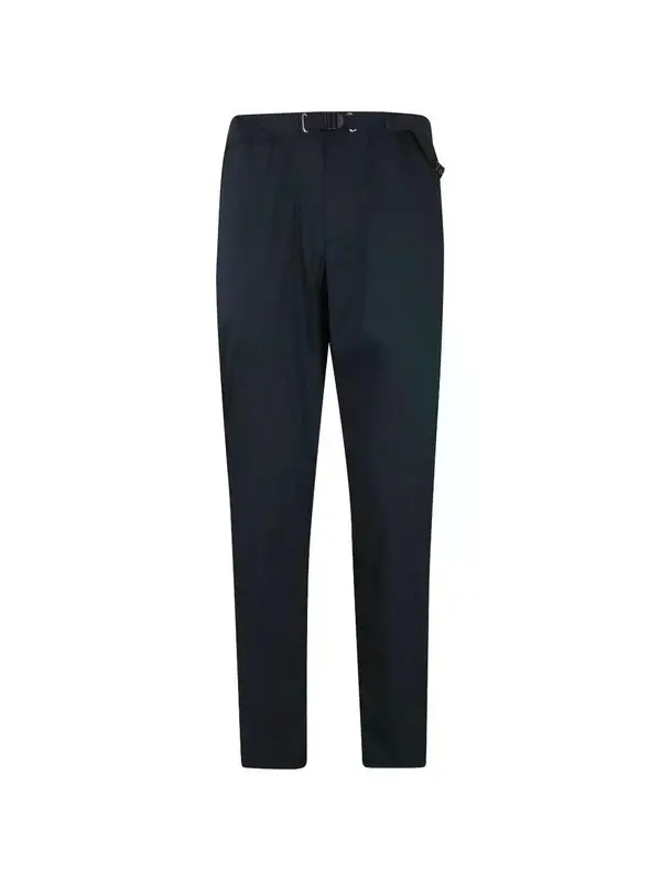WHITE SAND Belted Tapered-leg Trousers - Blue