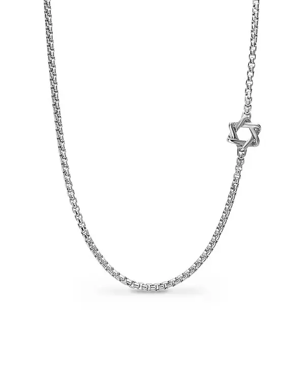 David Yurman Star Of David Station Necklace - Silver