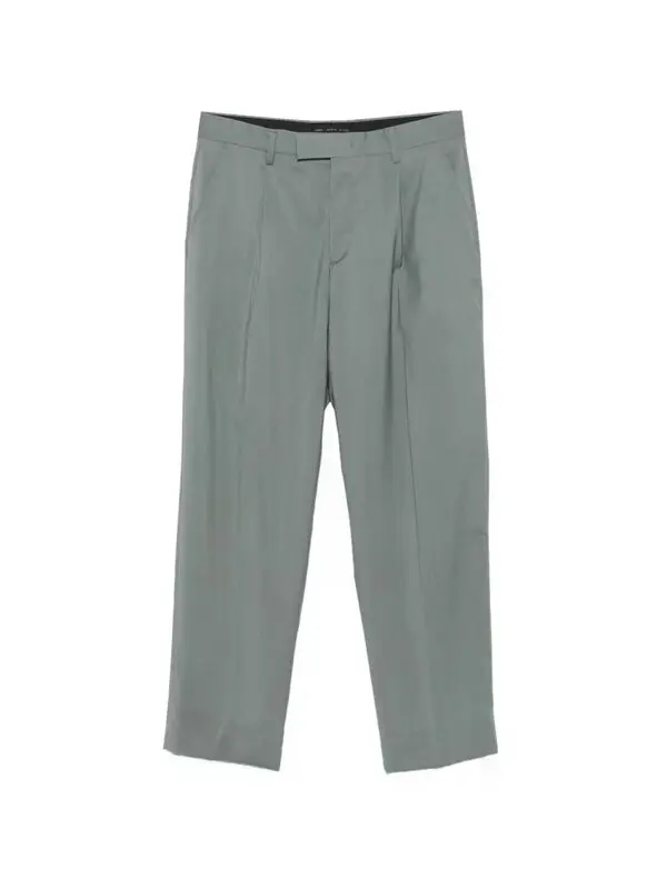 LOW BRAND Pleated Pressed-crease Trousers - Grey
