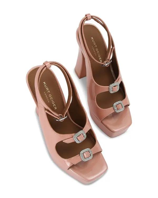 Kurt Geiger Three Buckle Platform Sandals