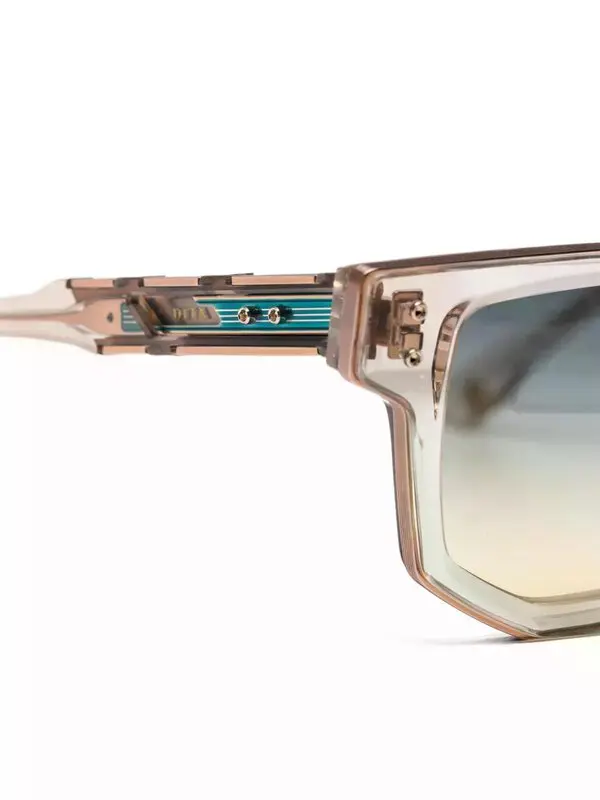 Dita Mach Nine Geometric-frame Sunglasses - Neutrals