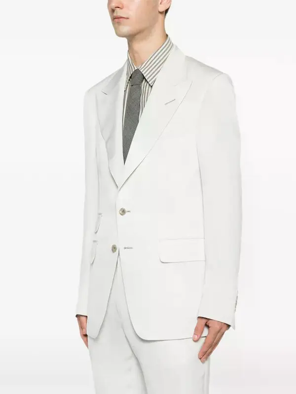 TOM FORD Shelton Peak-lapel Single-breasted Blazer - Blue