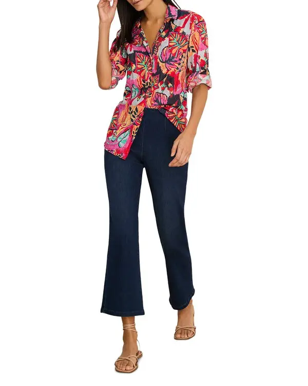 NIC+ZOE Kauai Garden Crinkle Shirt