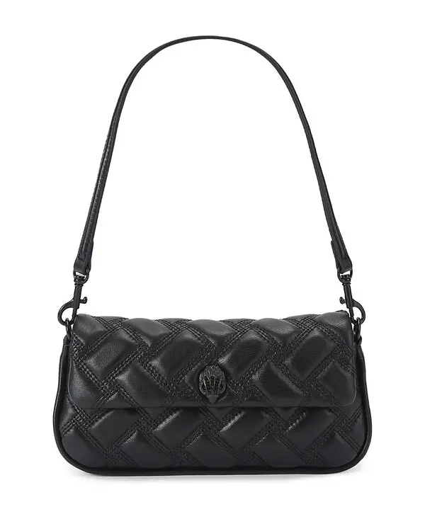 Kurt Geiger Quilted Leather Shoulder Bag - Black