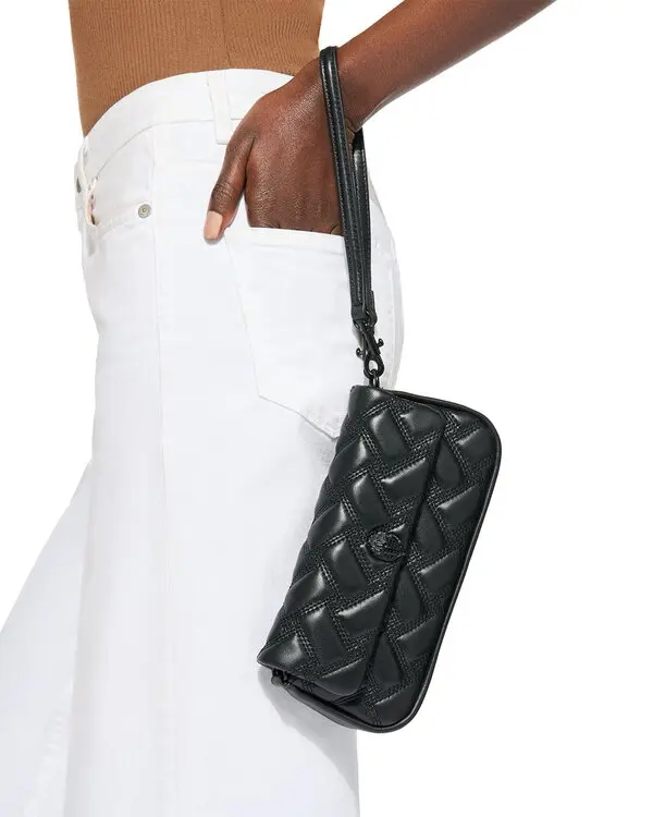 Kurt Geiger Quilted Leather Shoulder Bag - Black