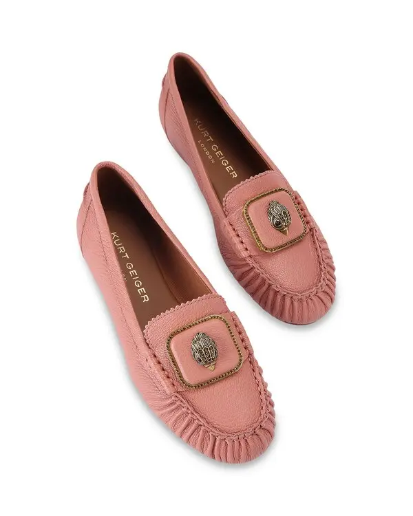 Kurt Geiger Pimlico Leather Moccasins With Embellished Detail - Light/pastel