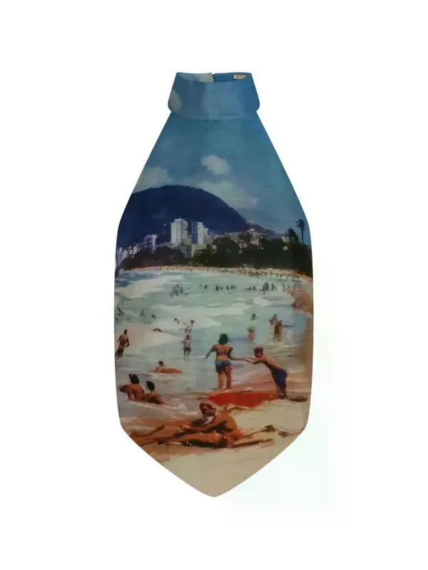 Cult Gaia Bina Beach Print Top
