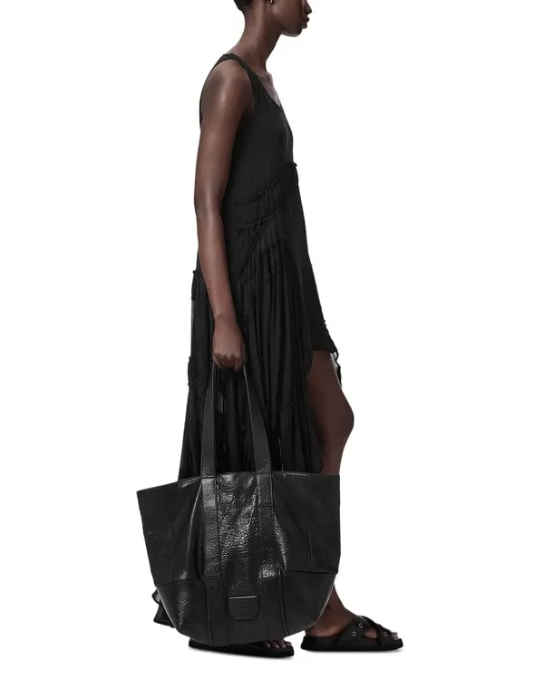 ALLSAINTS Ares Large Leather Tote - Black