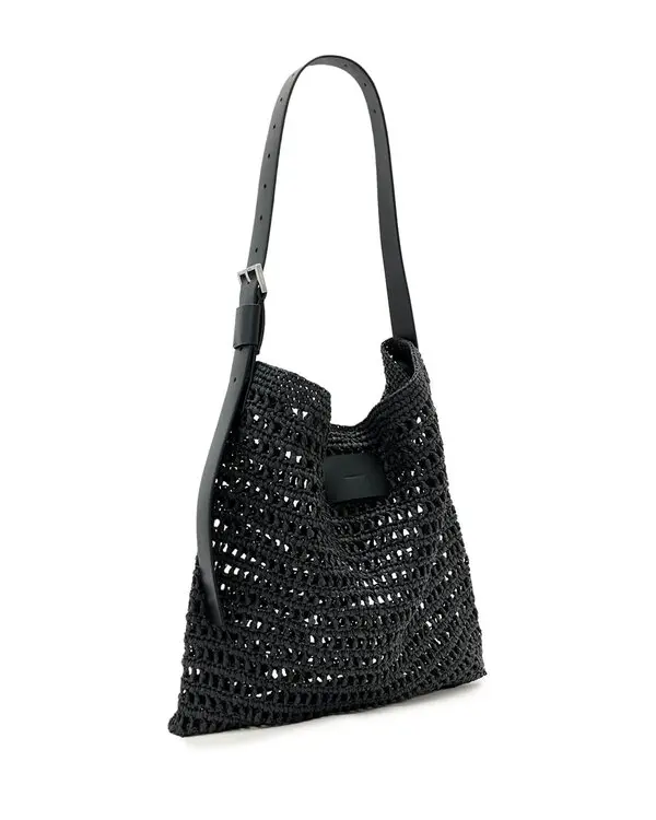 ALLSAINTS Asha Paper Mesh Shoulder Bag - Black