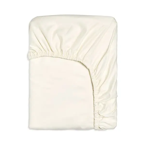 HUDSON PARK COLLECTION Giza 700 Cotton Sateen Fitted Sheet, Queen Exclusive - Ivory Shell