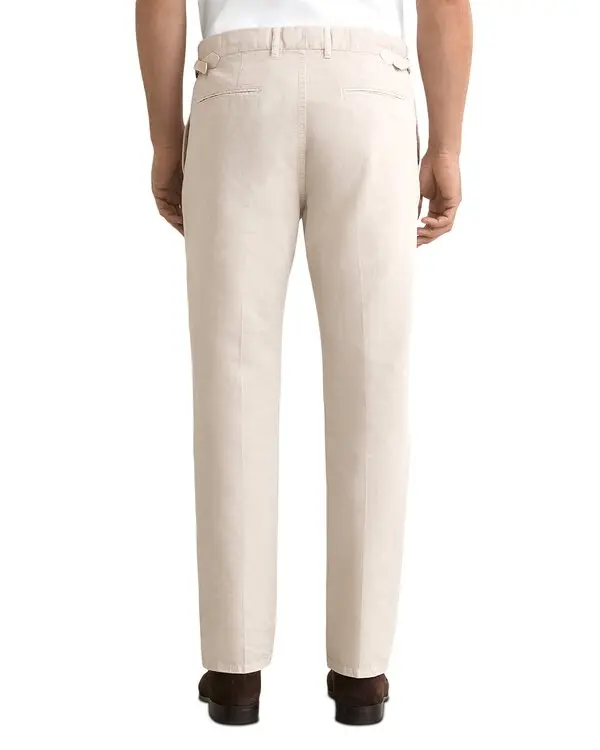 REISS Pablo Side Adjuster Cotton Linen Trousers