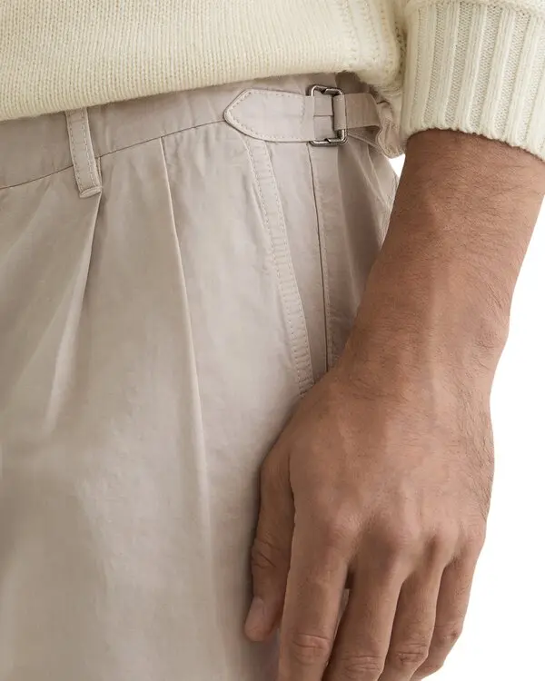 REISS Pablo Side Adjuster Cotton Linen Trousers