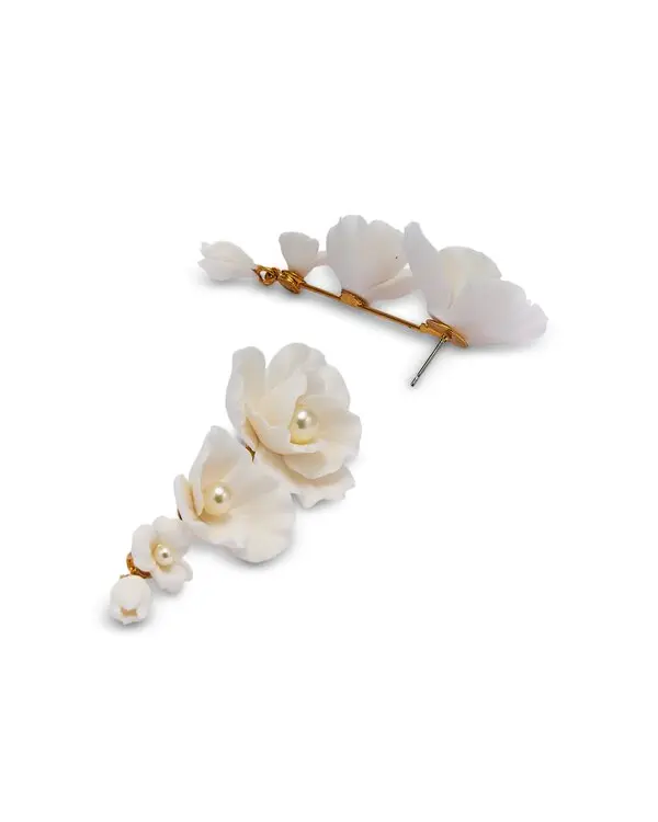 JENNIFER BEHR Mariam Flower Earrings - Cream