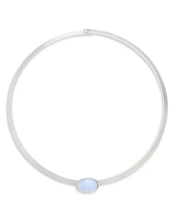 JENNIFER BEHR Elaine Collar Necklace With - Blue Lace Agate