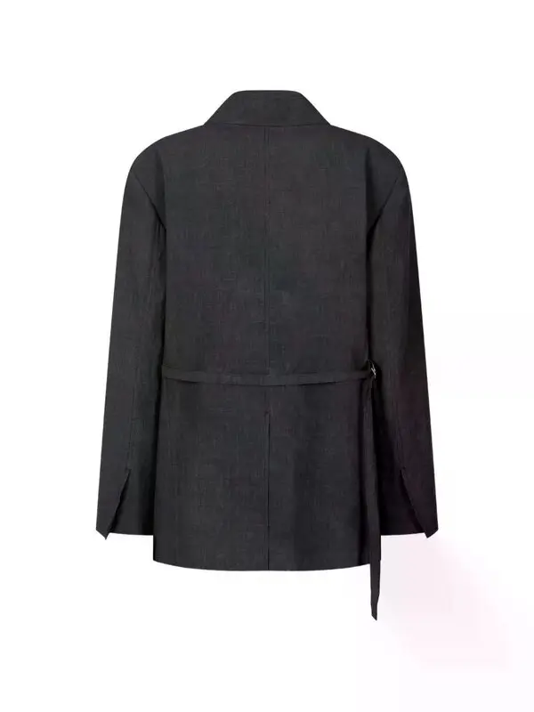 STUDIO TOMBOY Notched Lapel Linen Blazer