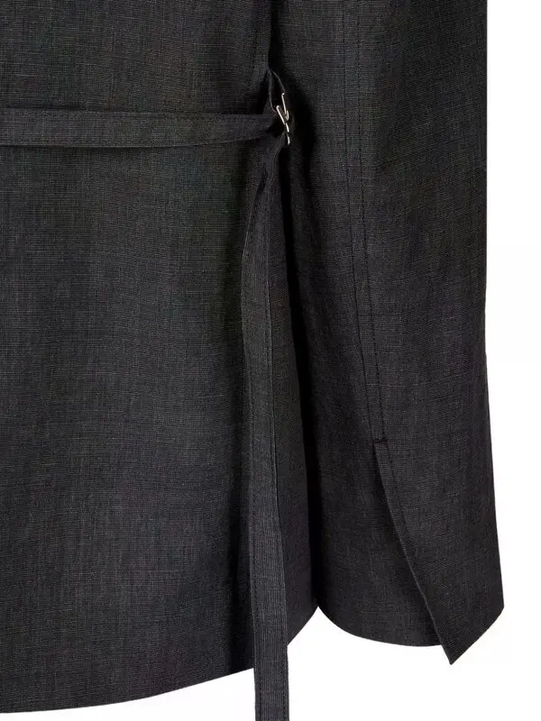 STUDIO TOMBOY Notched Lapel Linen Blazer