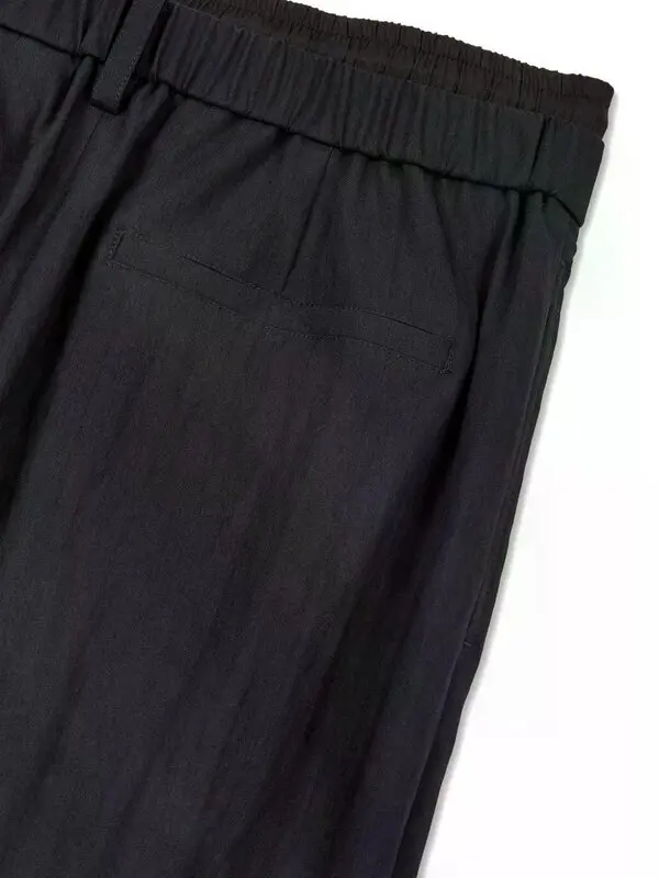 STUDIO TOMBOY Navy Wide Leg Drawstring Trousers