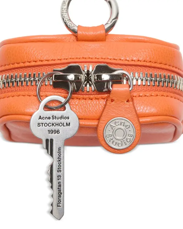 Acne Studios Camero Clip V Leather Pouch - Orange