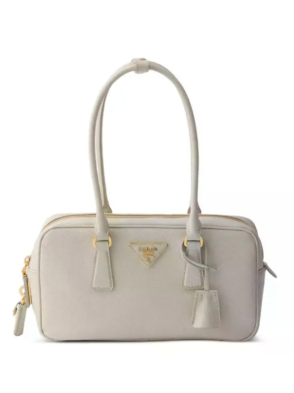 Prada Small Saffiano Leather Top-handle Bag - Neutrals
