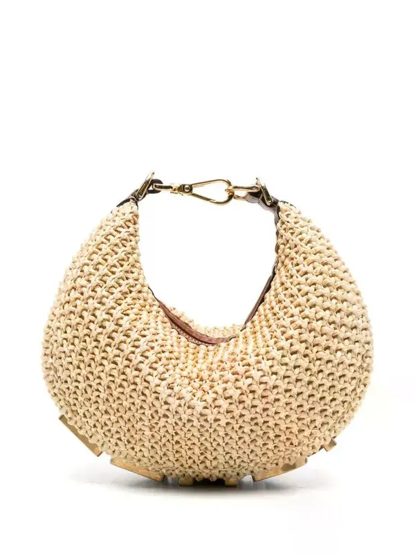 Fendi Mini Raffia Tote Bag - Neutrals